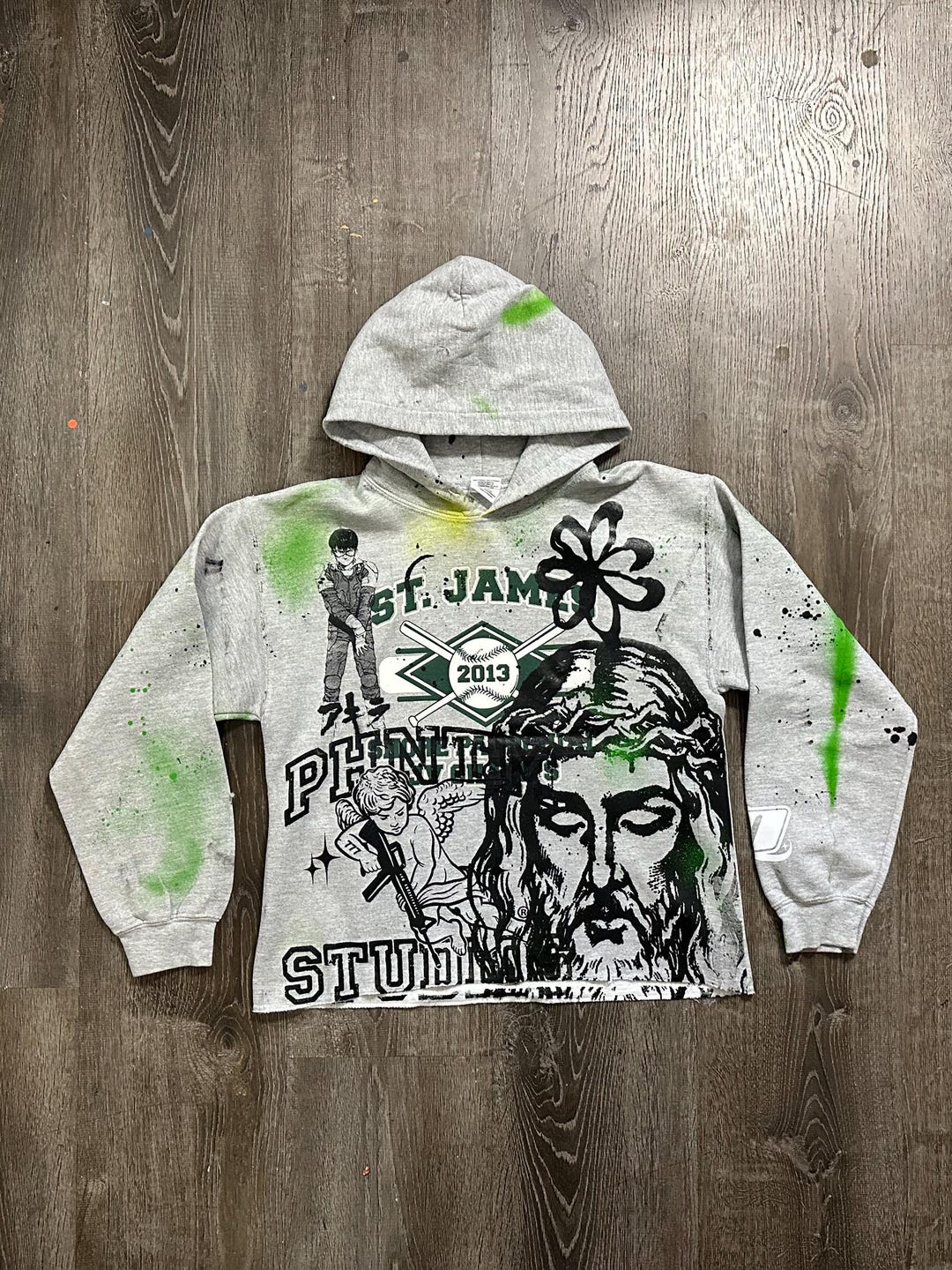 Jesus Piece Make Art Not War Heavy Metal Y2K Hand Painted Custom Made ...