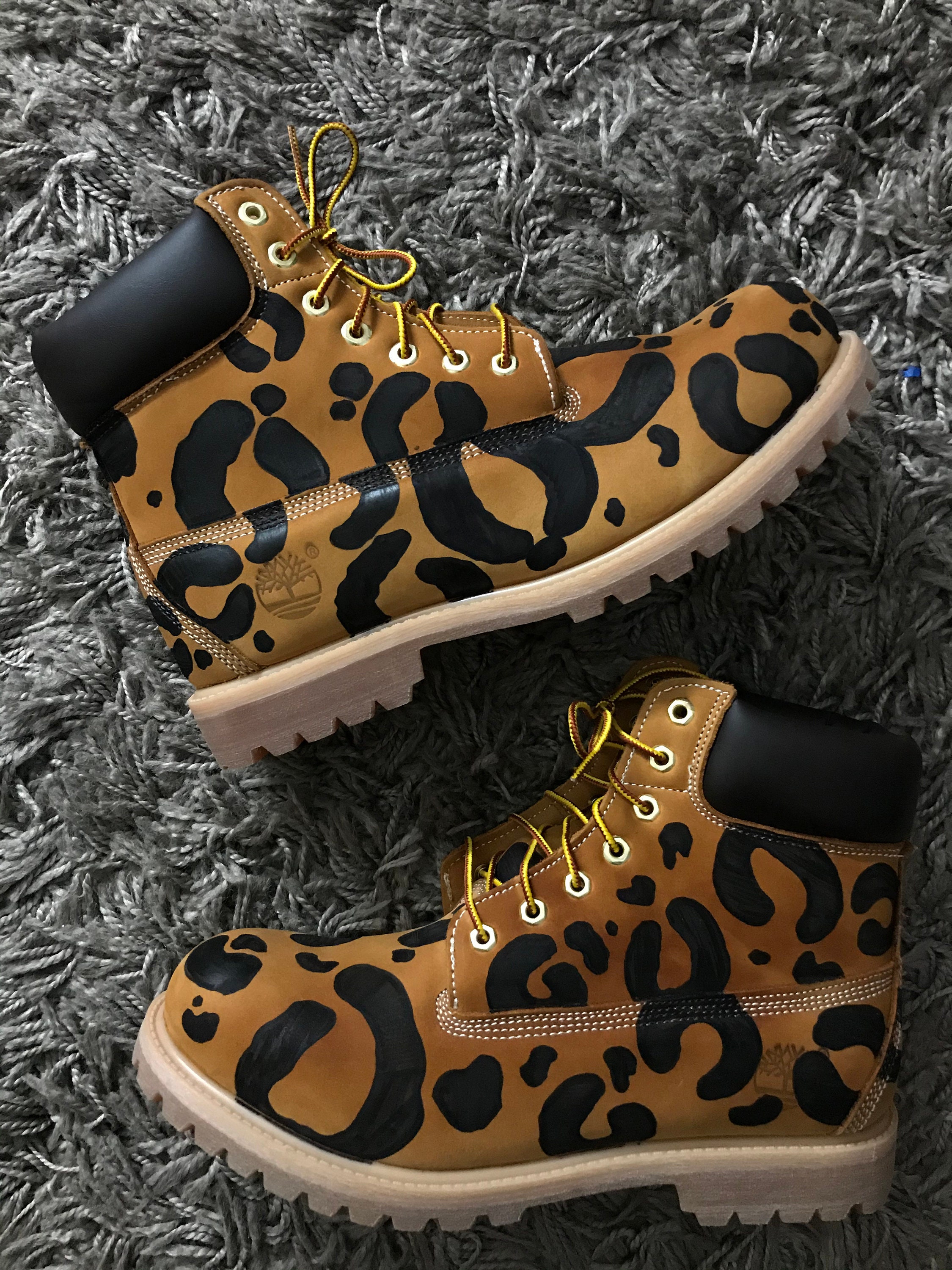 Custom Hand Painted Timberland 6 Inch Wheat Boots, One of a Kind ...