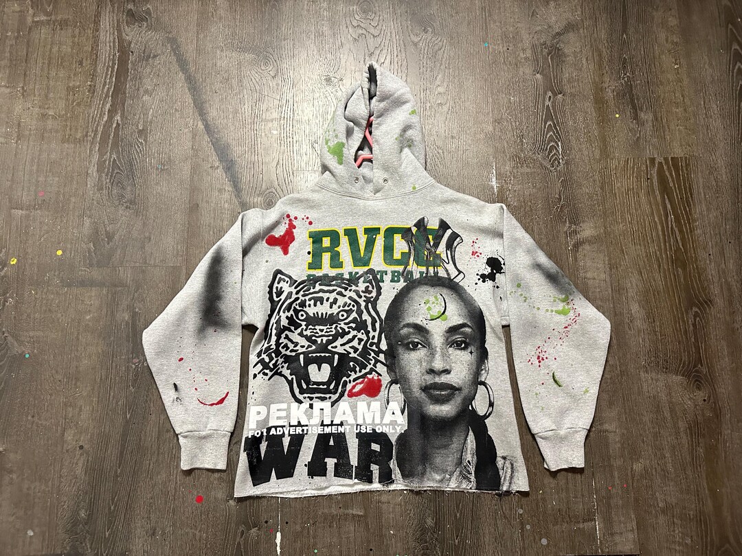 Sade Adu Black Panther Party War NY Art Dept Upcycled Screen Print Gray ...