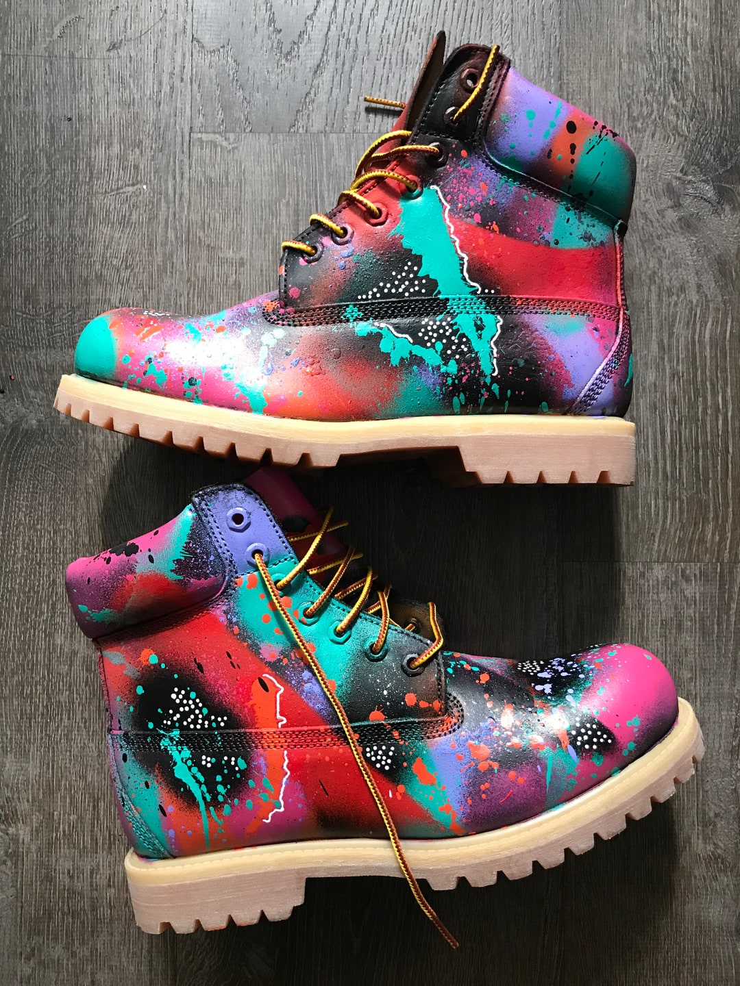 Custom Timberland Premium Boots | Custom Made Boots | Hand Painted ...