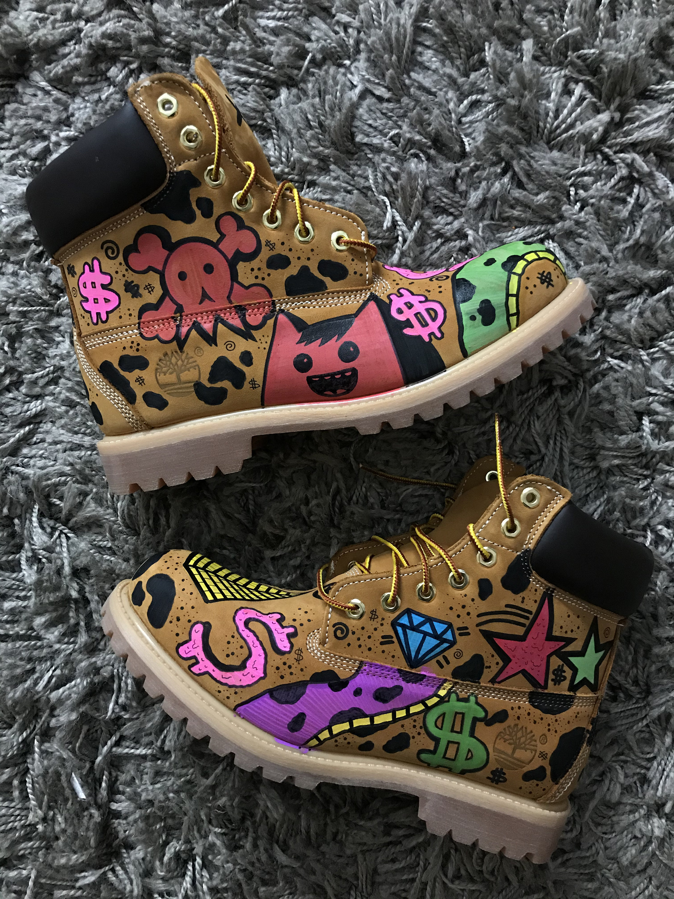 Custom Timberland Premium Boots | Custom Made Boots | Hand Painted ...