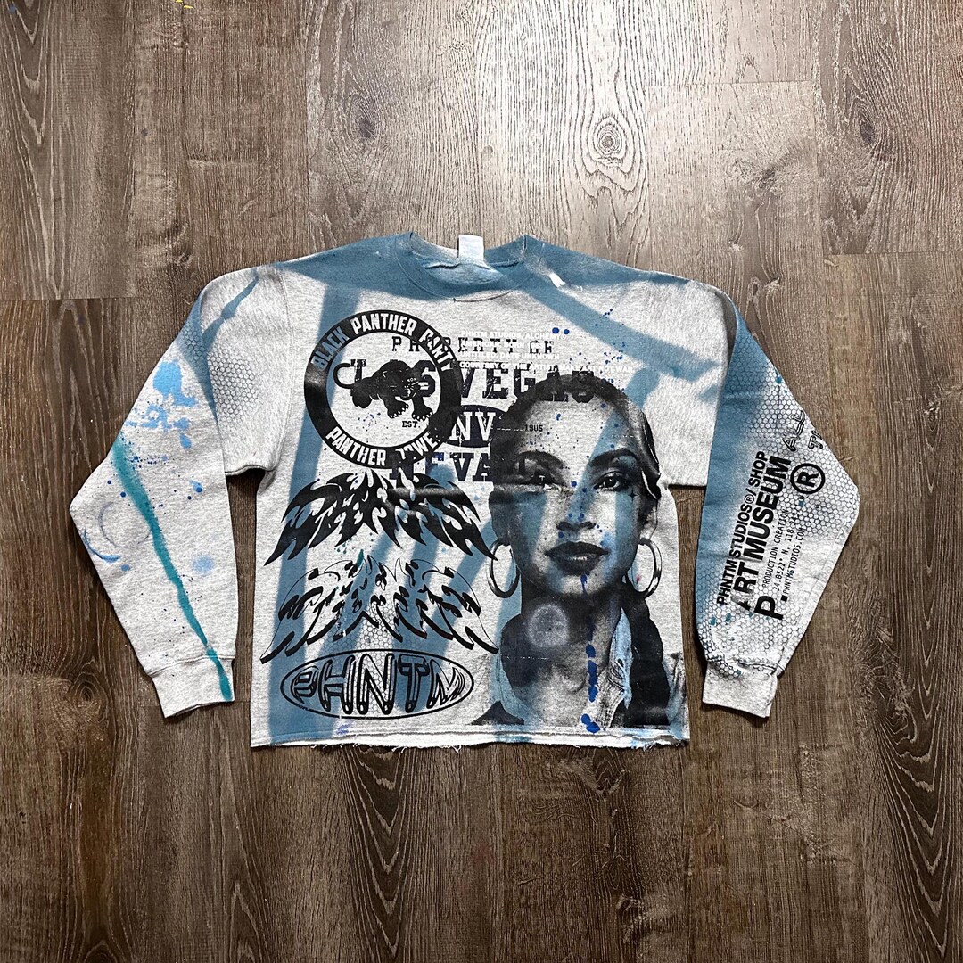 Sade Adu Black Panther Art Dept Make Art Not War Y2K Hand Painted ...
