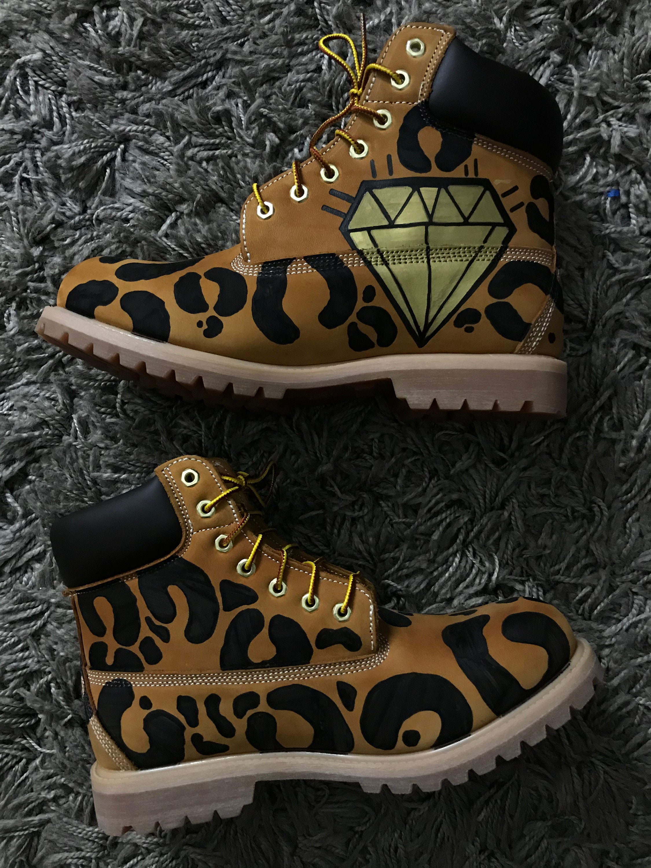 Leopard print timberland boots store