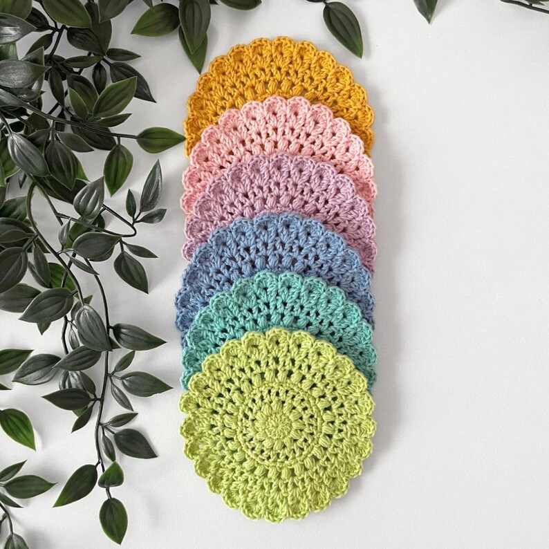 CROCHET PATTERN, Lottie and Lulu’s Lacy Coaster, Crochet Coaster, Quick ...