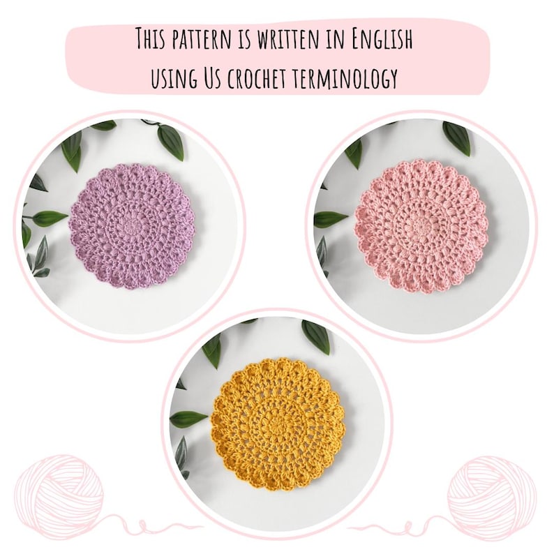 CROCHET PATTERN, Lottie and Lulu’s Lacy Coaster, Crochet Coaster, Quick ...