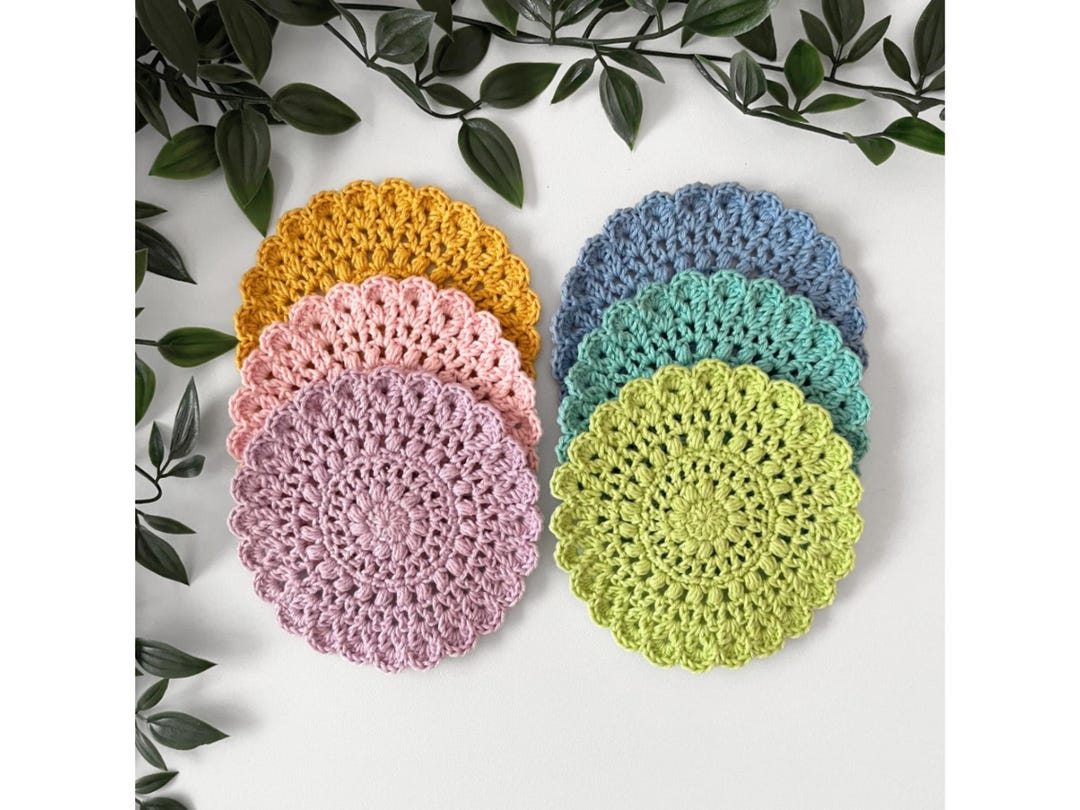 CROCHET PATTERN, Lottie and Lulu’s Lacy Coaster, Crochet Coaster, Quick ...