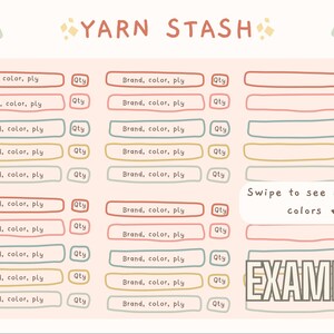 Yarn Stash Tracker, Yarn Organiser, Crochet Yarn Tracker, Knitting Yarn ...