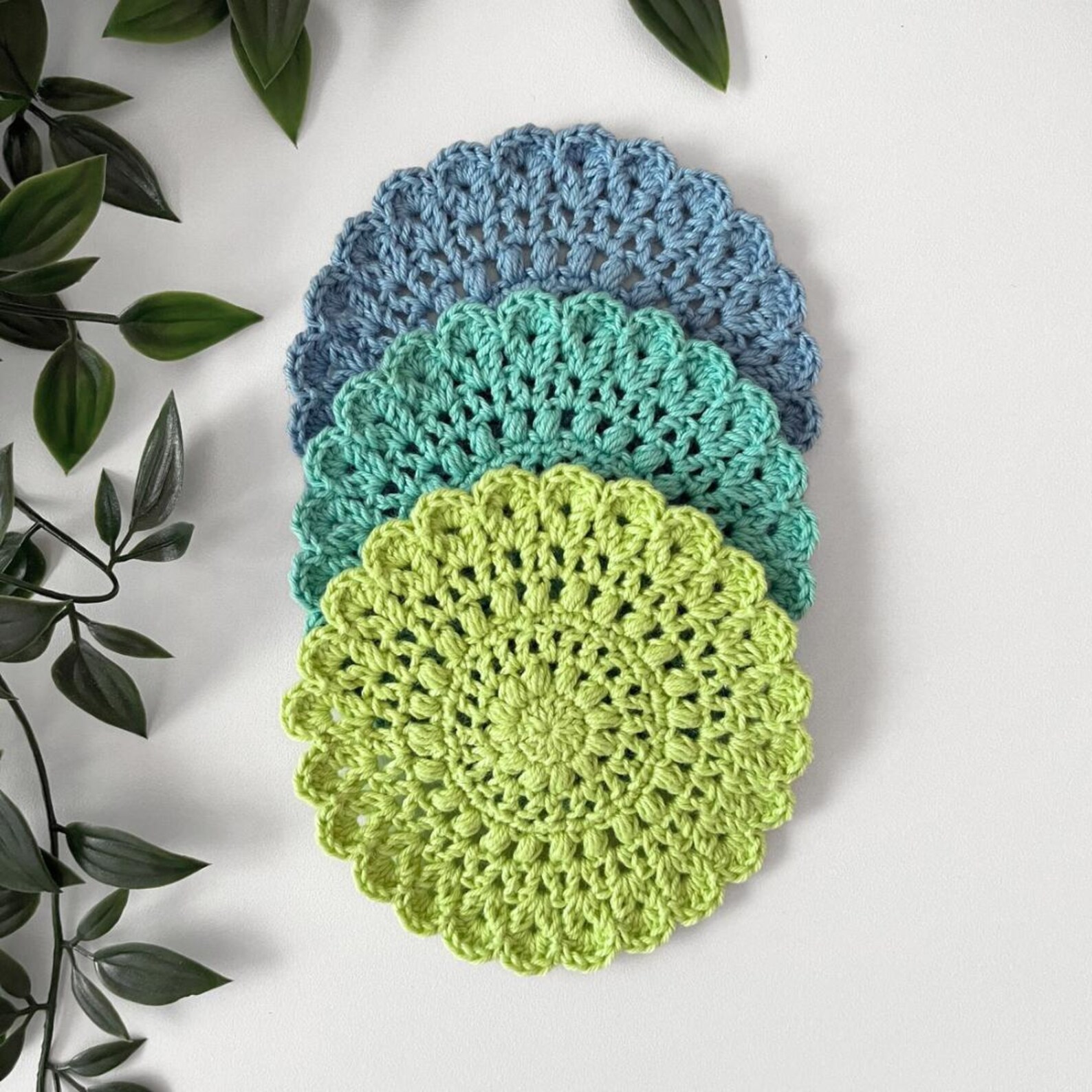CROCHET PATTERN, Lottie and Lulu’s Lacy Coaster, Crochet Coaster, Quick ...