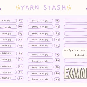 Yarn Stash Tracker, Yarn Organiser, Crochet Yarn Tracker, Knitting Yarn ...