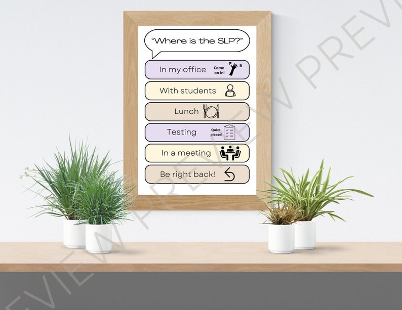 Where is the SLP Door Sign / Speech Room Decor / Therapy Room / Testing ...