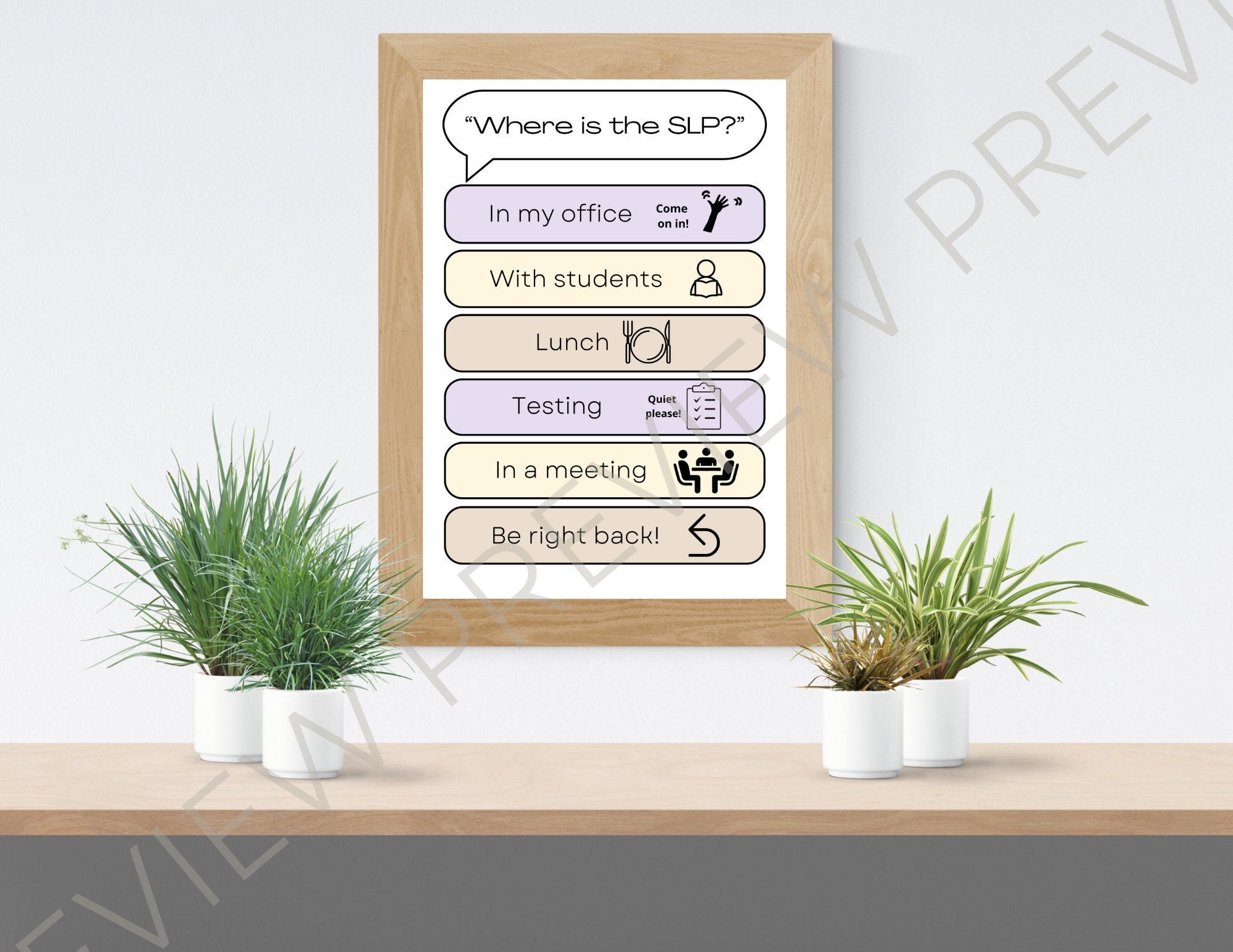 Where is the SLP Door Sign / Speech Room Decor / Therapy Room / Testing ...