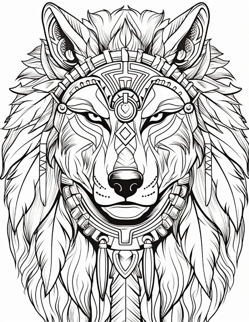 100 Animal Warrior Coloring Pages for Adults - Etsy