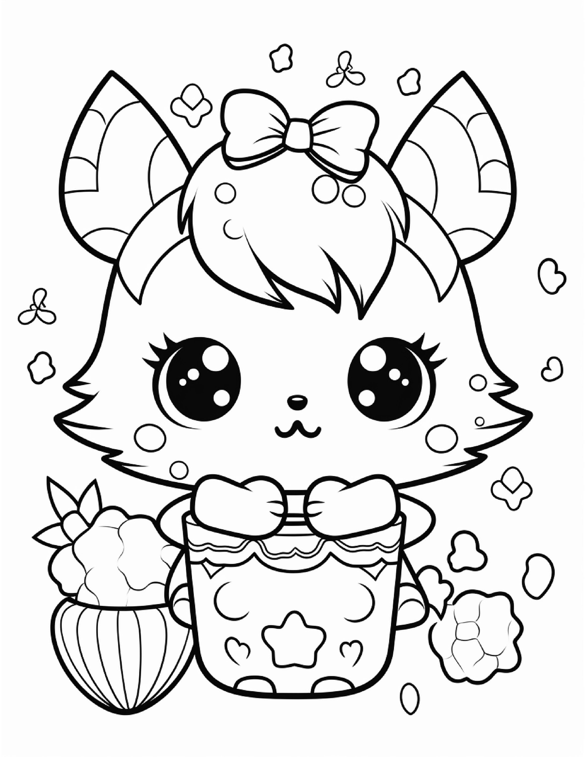 100 Cute Food Theme Kids Coloring Pages - Etsy