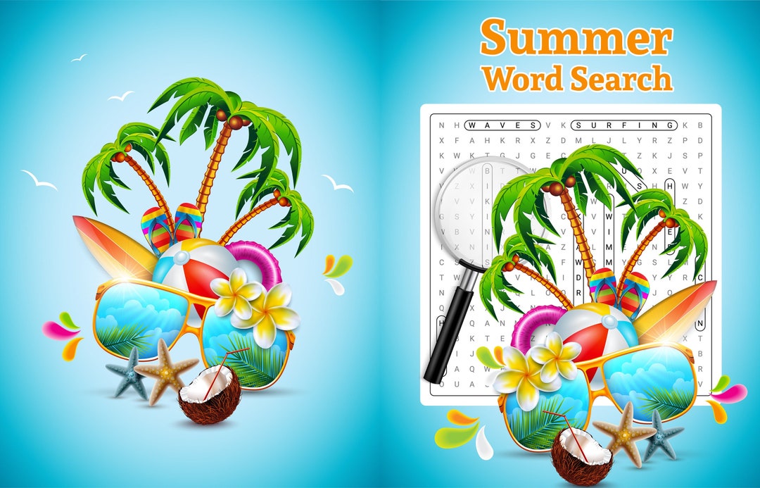 Summer Themed Word Search Puzzles for Everyone - Etsy