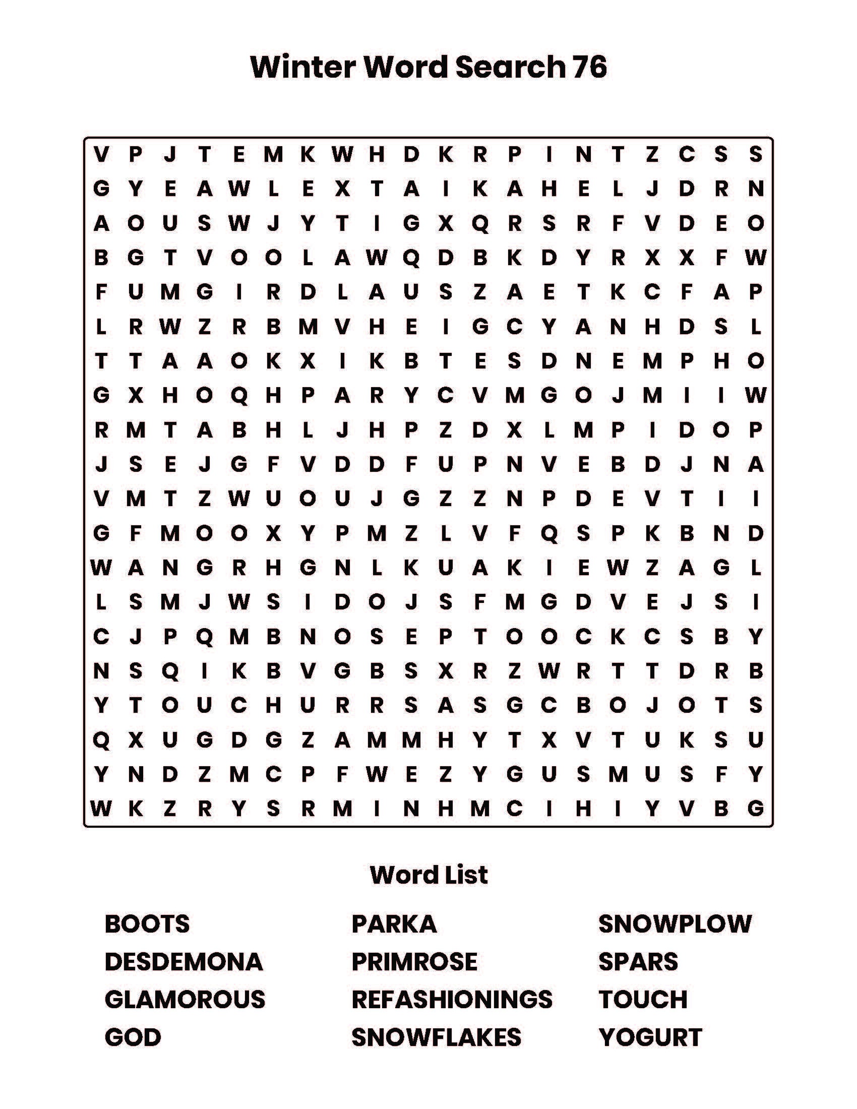 80 Winter Themed Word Search Pages - Etsy