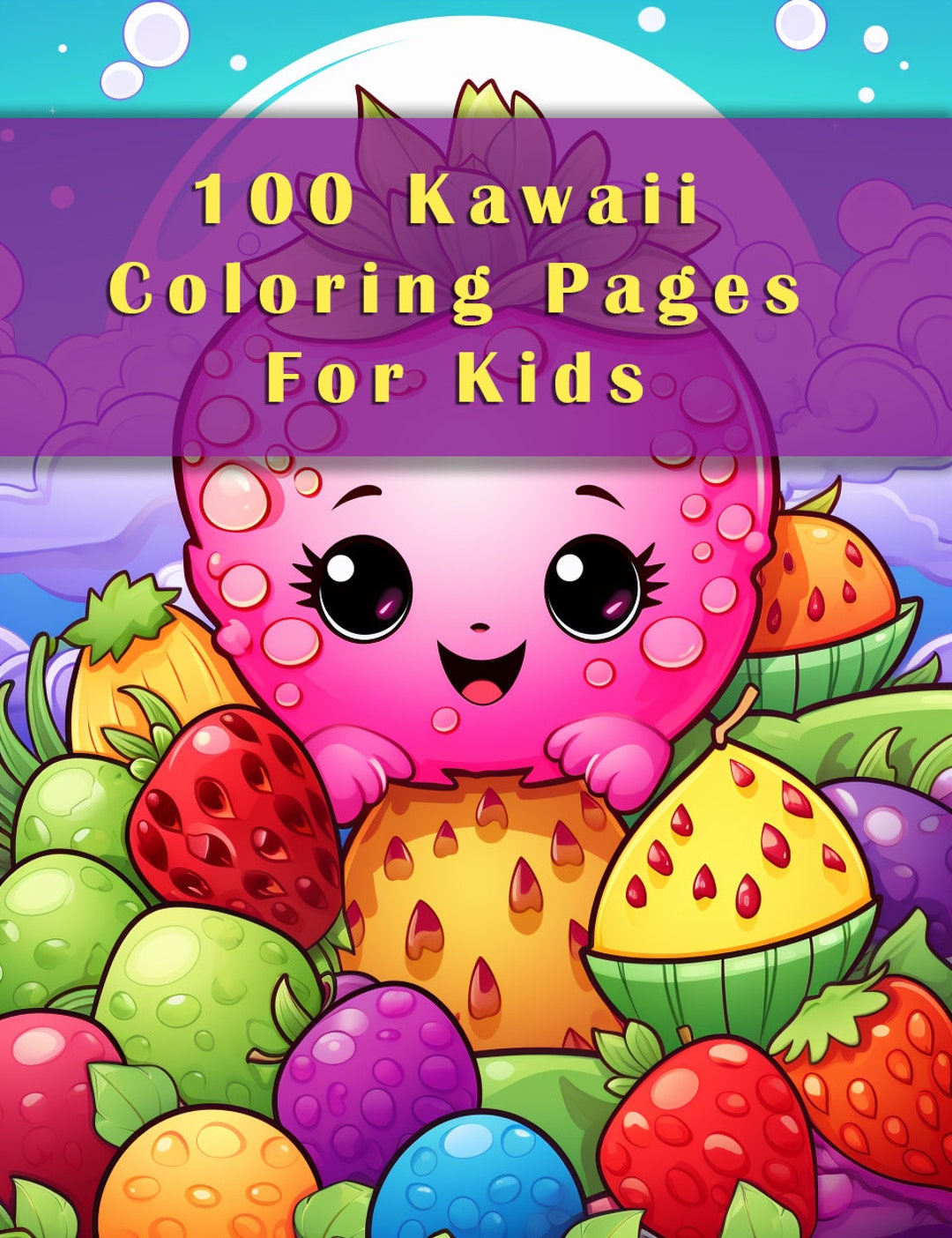 100 Cute Food Theme Kids Coloring Pages - Etsy
