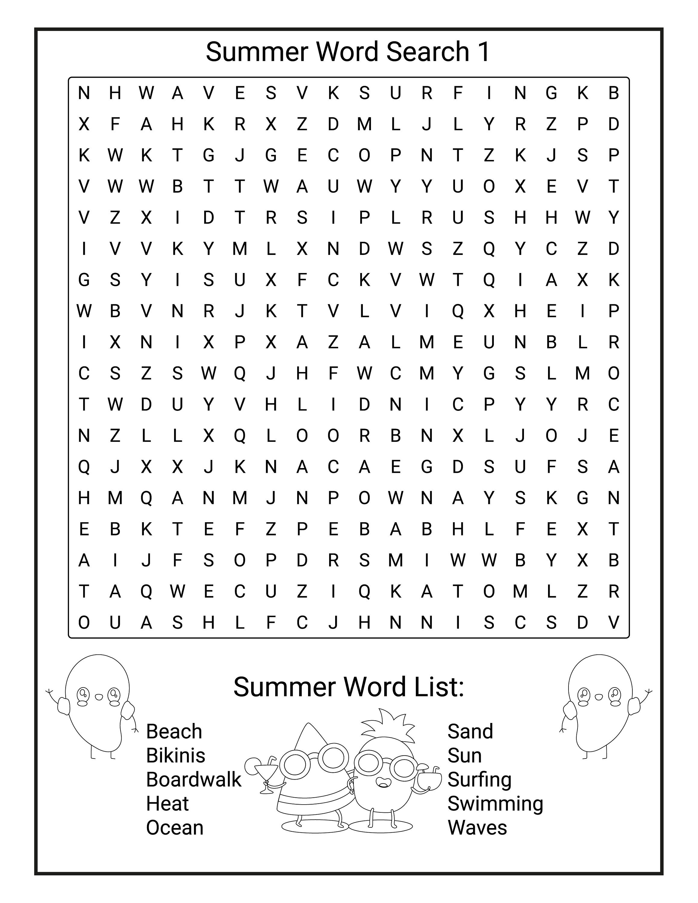 Summer Themed Word Search Puzzles for Everyone - Etsy