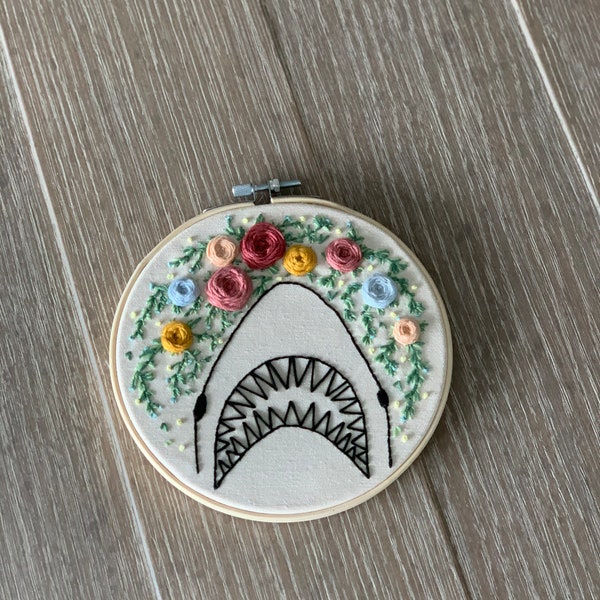 Jaws Embroidery - Etsy