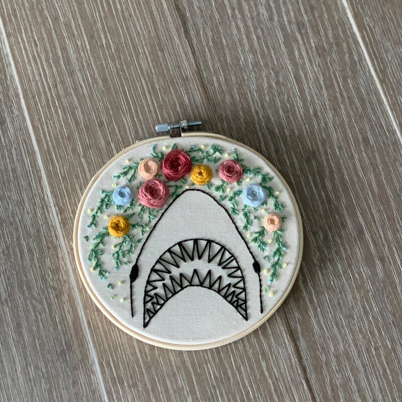 Jaws Embroidery - Etsy