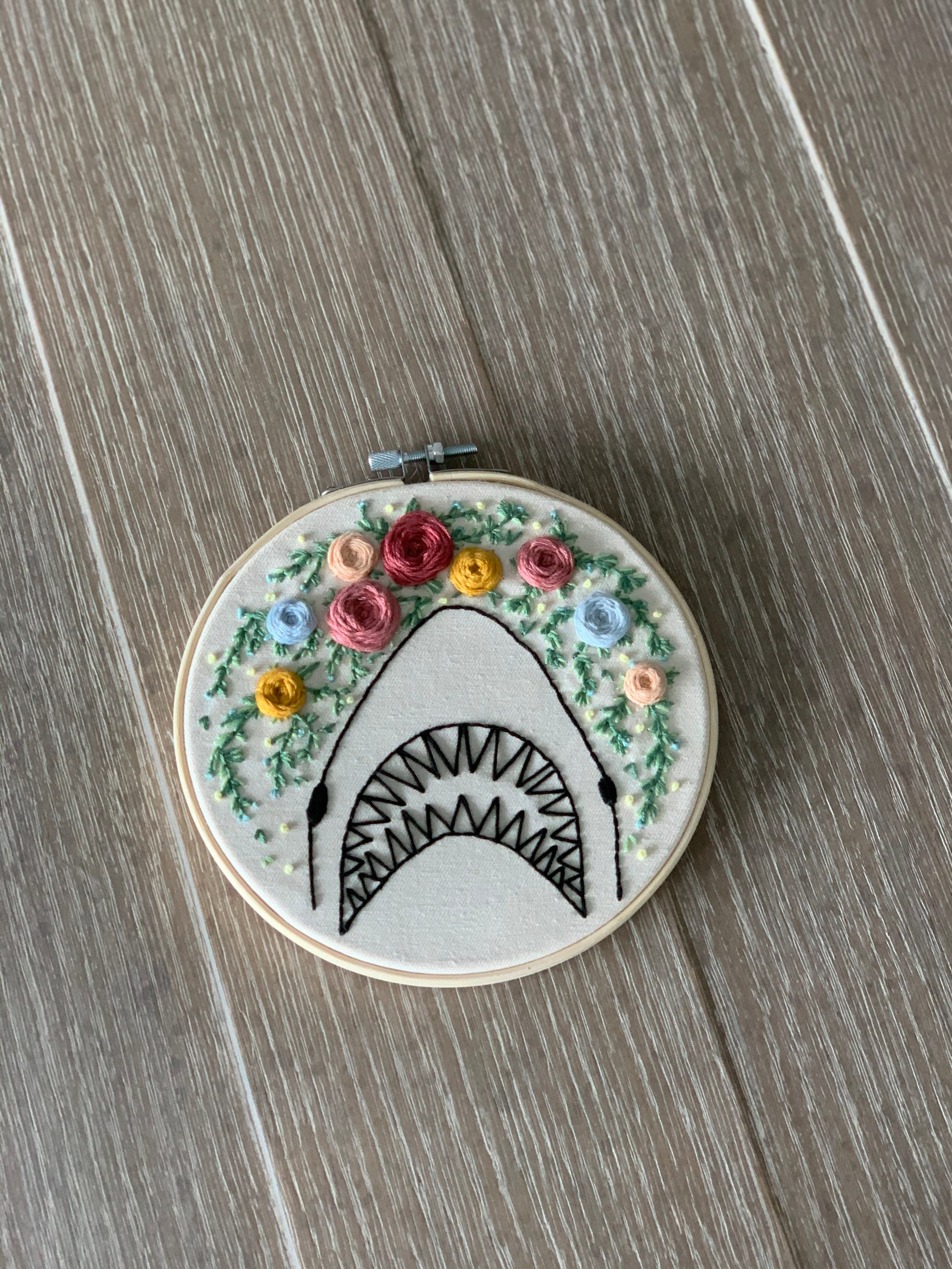 Jaws Embroidery - Etsy