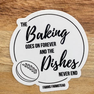 Vinyl Baking Sticker - Etsy