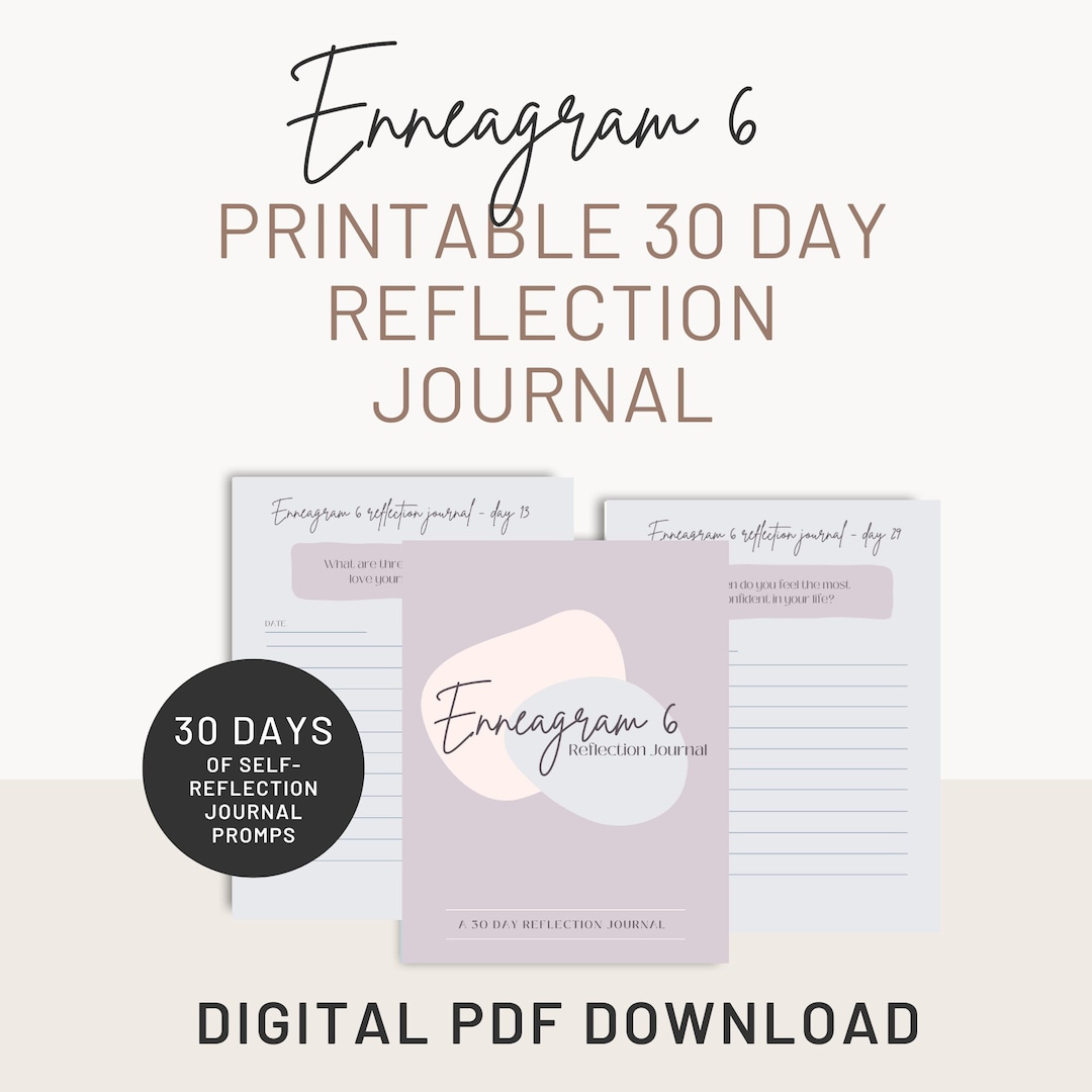 Enneagram 6 Printable 30 Day Reflection Journal, Enneagram 6 Digital ...