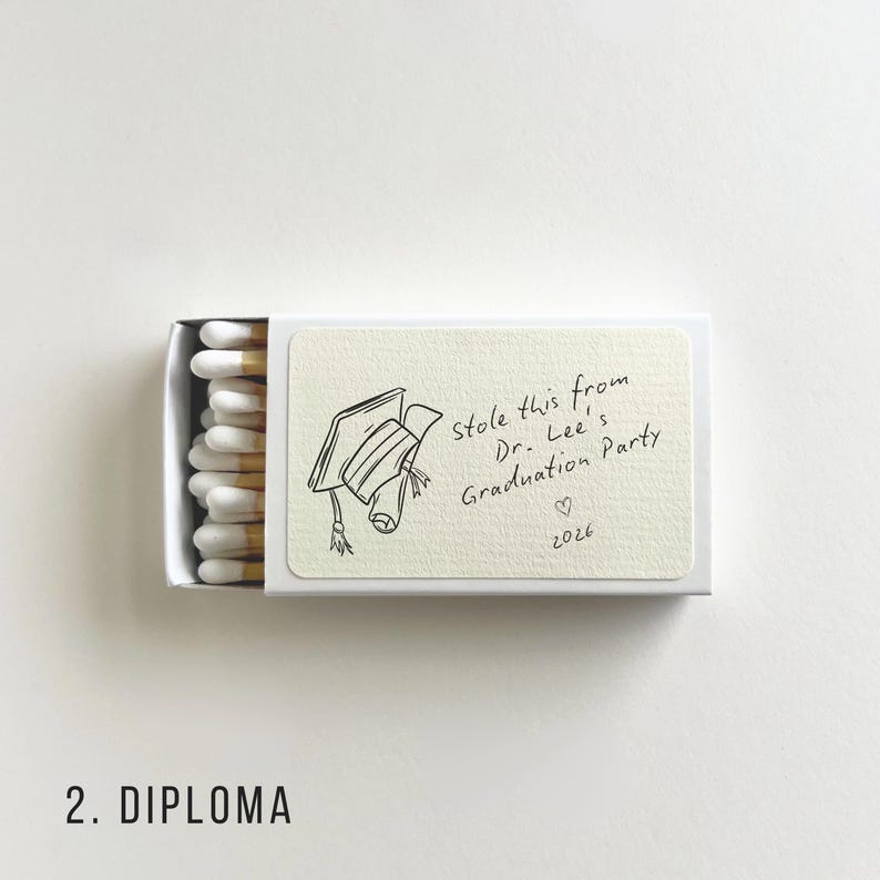 Graduation Party Favors Custom Matches, Med School Custom Matchboxes ...