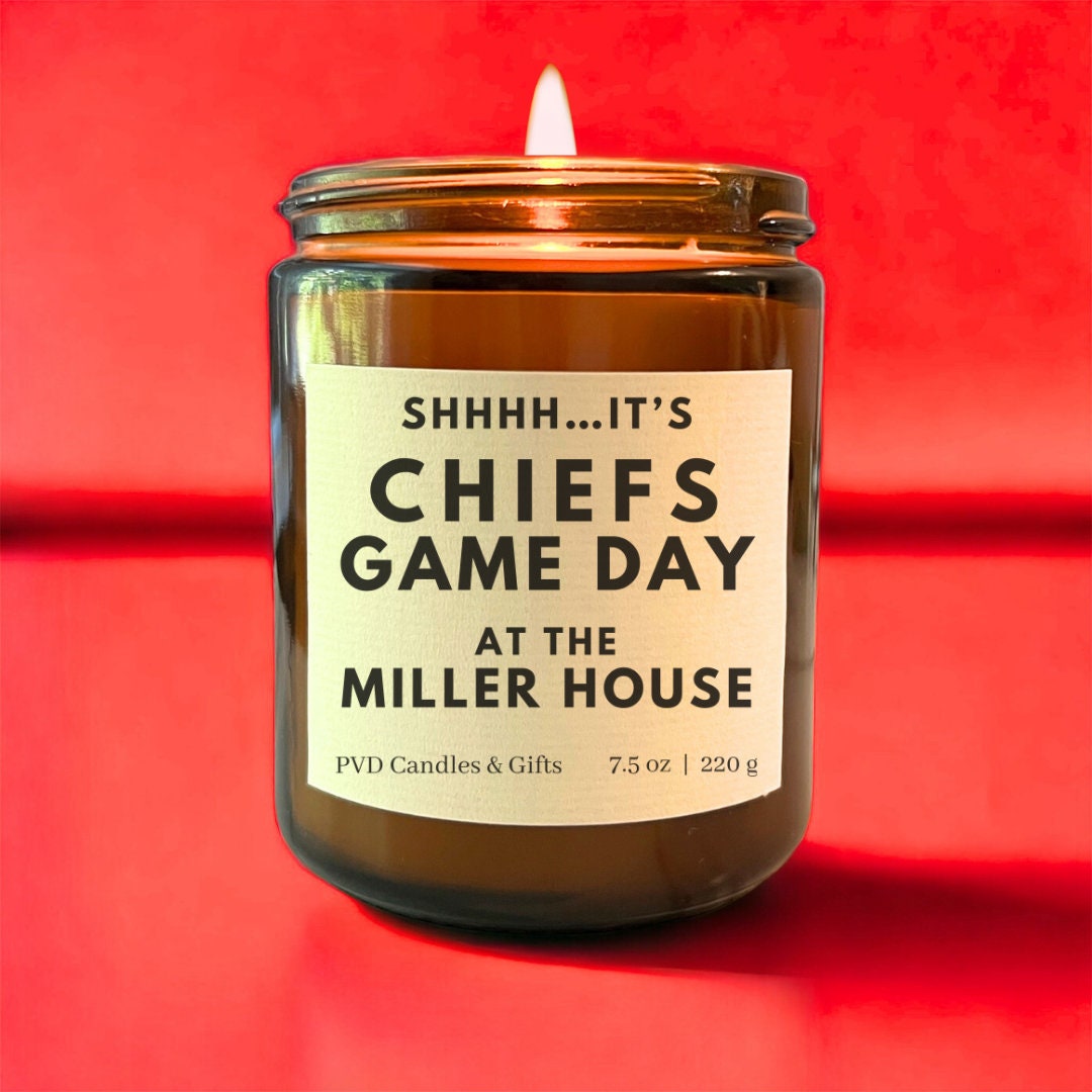 Personalized Kansas City Chiefs Home Decor Football Candle Game Day ...