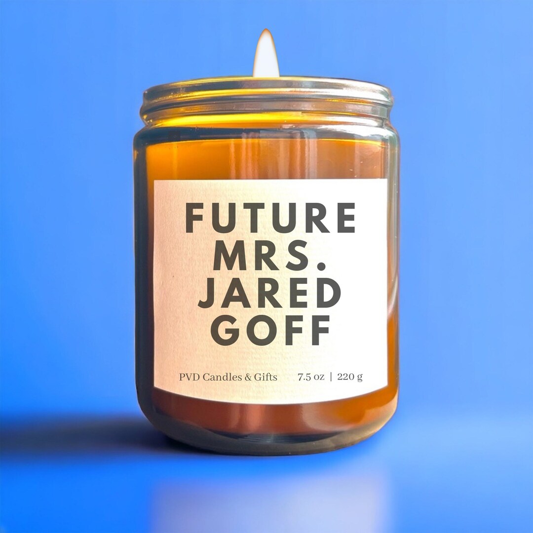 Personalized Jared Goff Home Decor Football Candle Game Day - Etsy