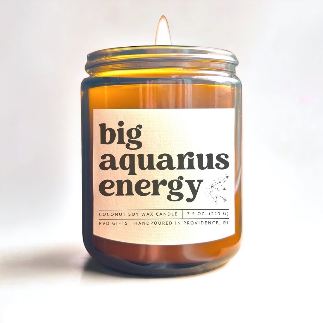 Aquarius Gift Box Zodiac Candle Big Aquarius Energy Aquarius Birthday ...