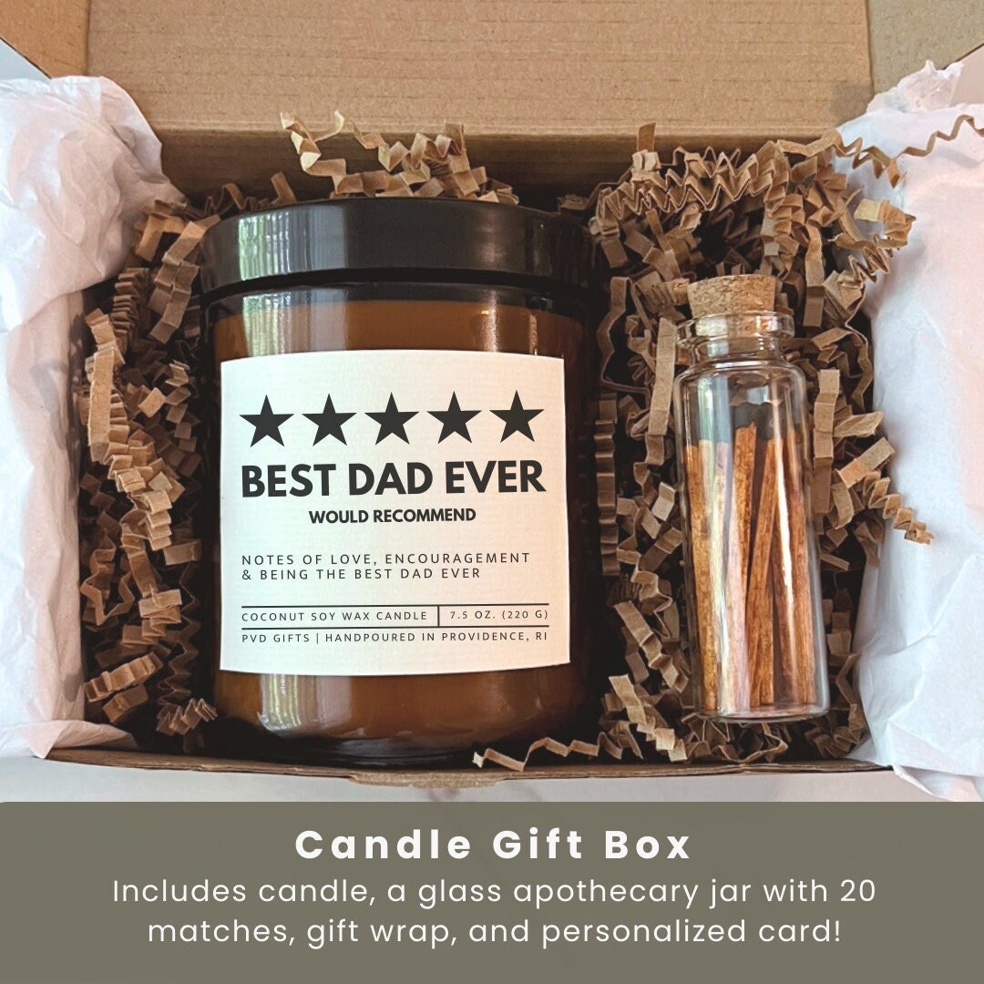 Step Dad Fathers Day Gift Box With Candle Stepdad Wedding Gift Stepped ...
