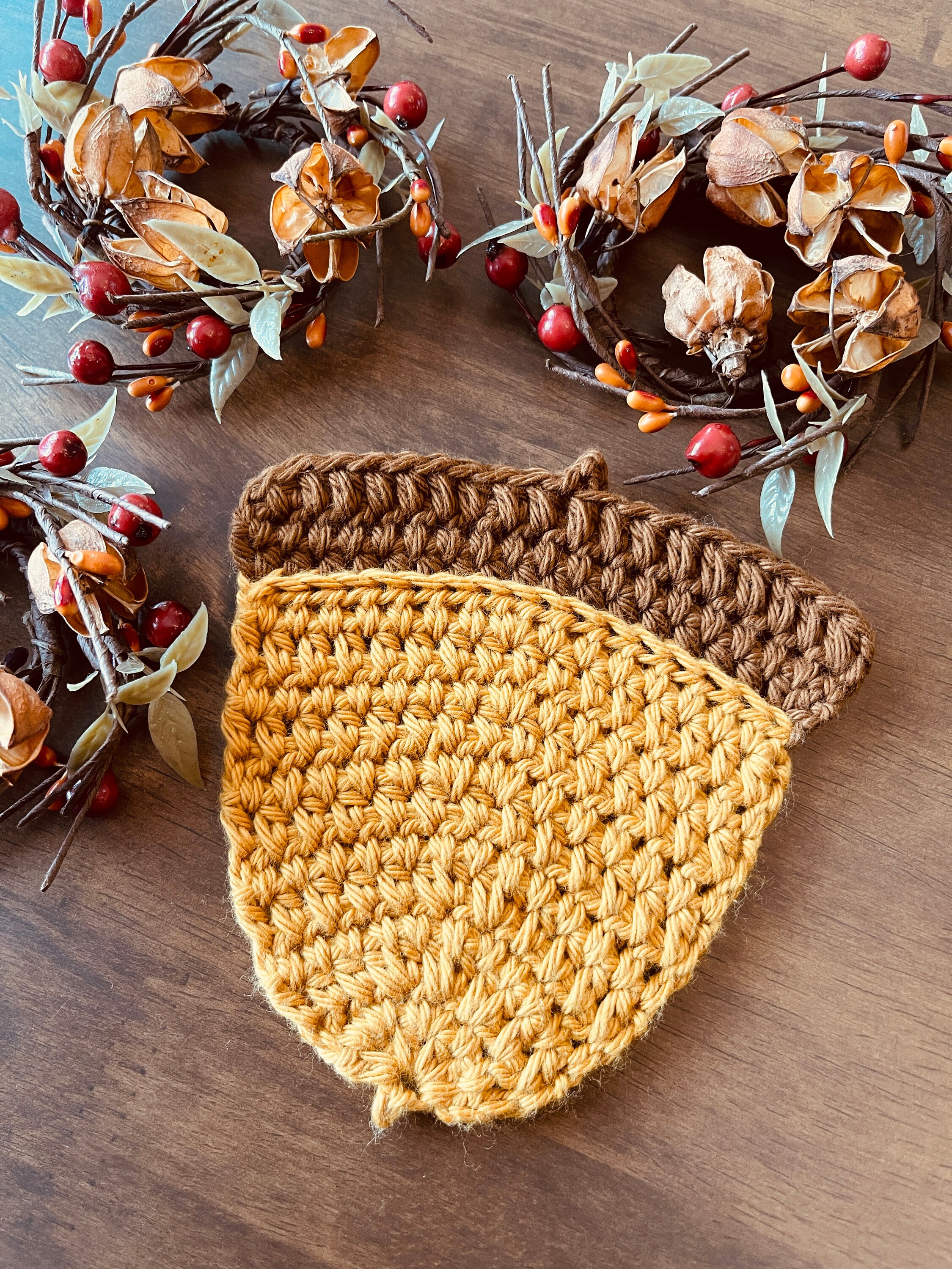 CROCHET PATTERN: White Oak Acorn Coaster - Etsy