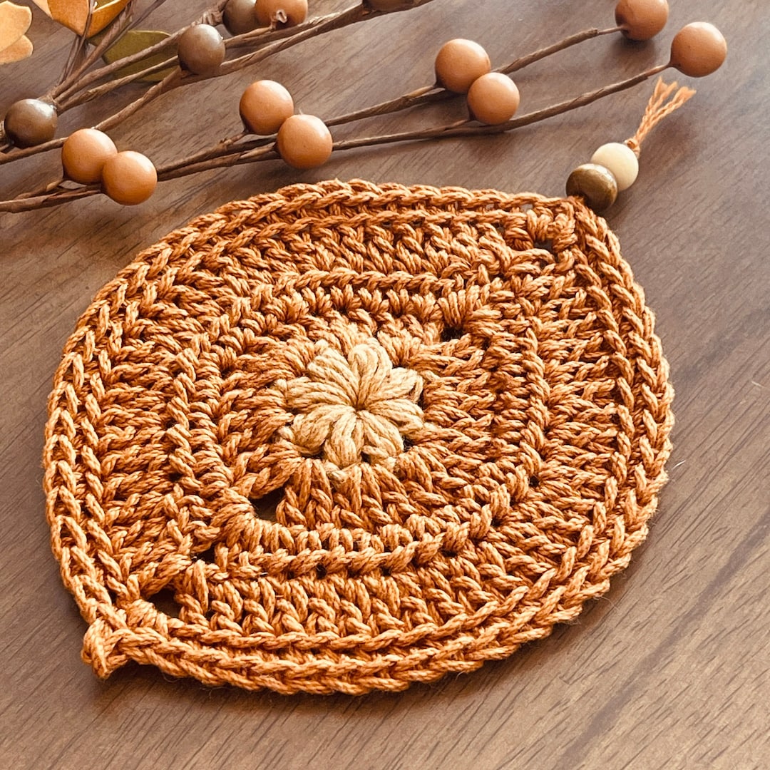 CROCHET PATTERN: Autumn Chestnut Leaves Crochet Coaster EASY Project ...