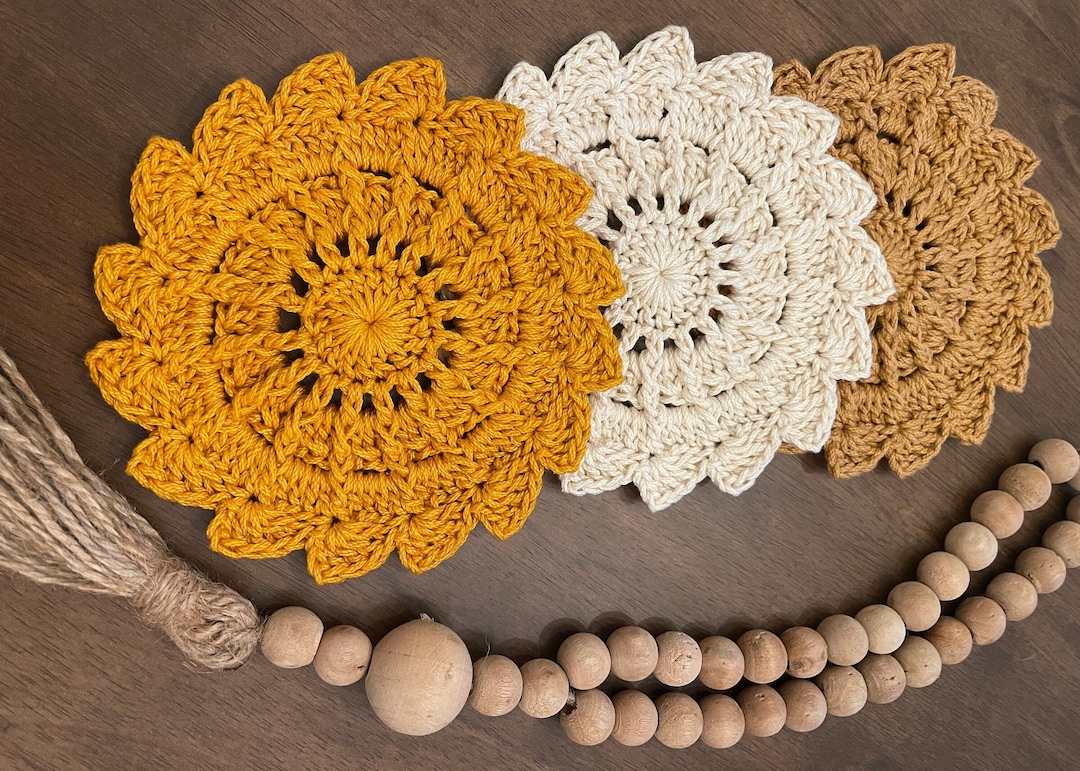 CROCHET PATTERN: the Morning Star Sun Crochet Coaster EASY Project ...