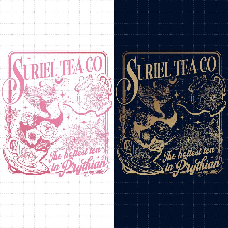 Suriel Tea Co Digital Download PNG, Acotar Bookish PNG Designs, A Court ...