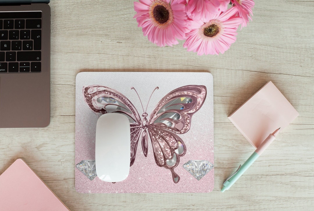 Cute Desk Makeover: Glamorous Butterfly Mouse Pad for Chic and ...