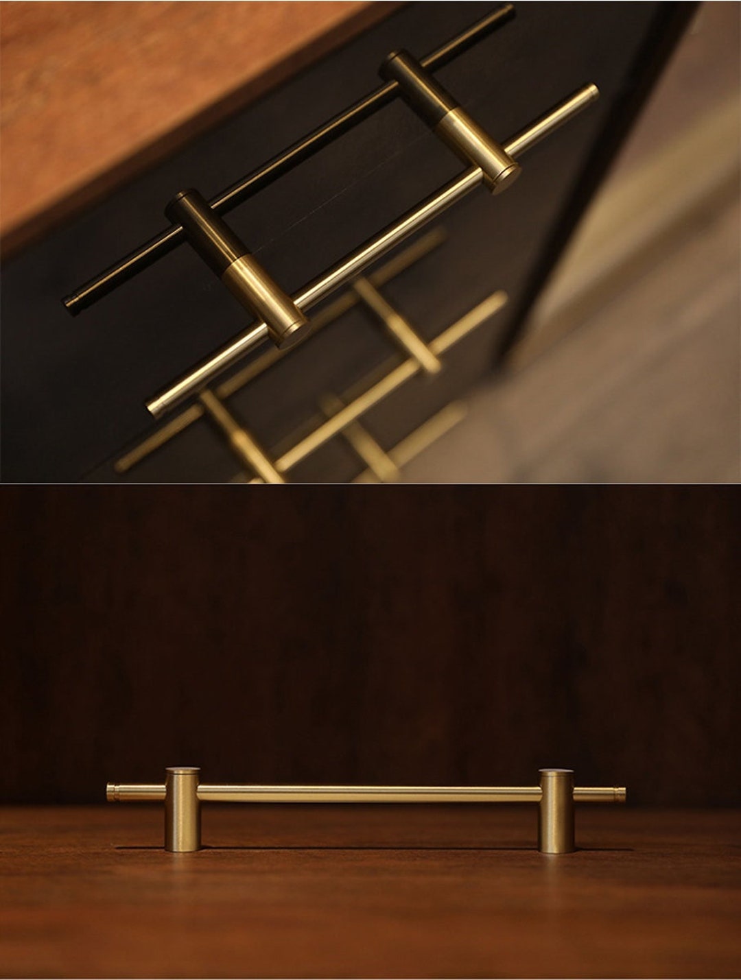 Extra Long Brass Handles Solid Hole Space Adjustable Cabinet - Etsy