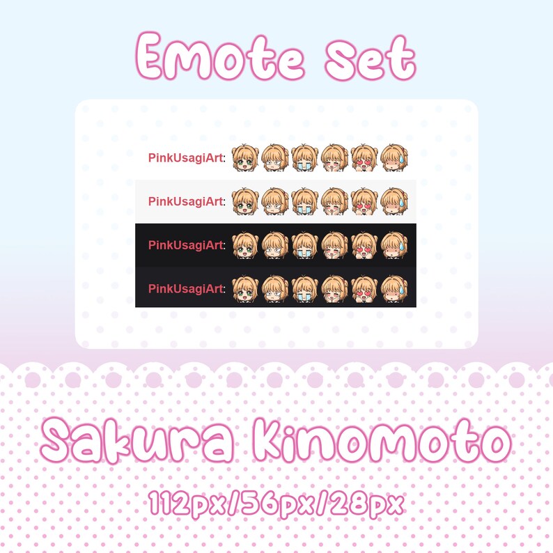 Sakura Kinomoto De Card Captor Sakura / Twitch Emote Set - Etsy