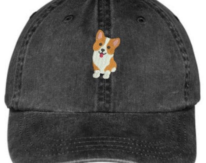 Corgi Embroidered Hat, Baseball Cap, Dog Lover Gift, Pet Mom Cap, Dad ...