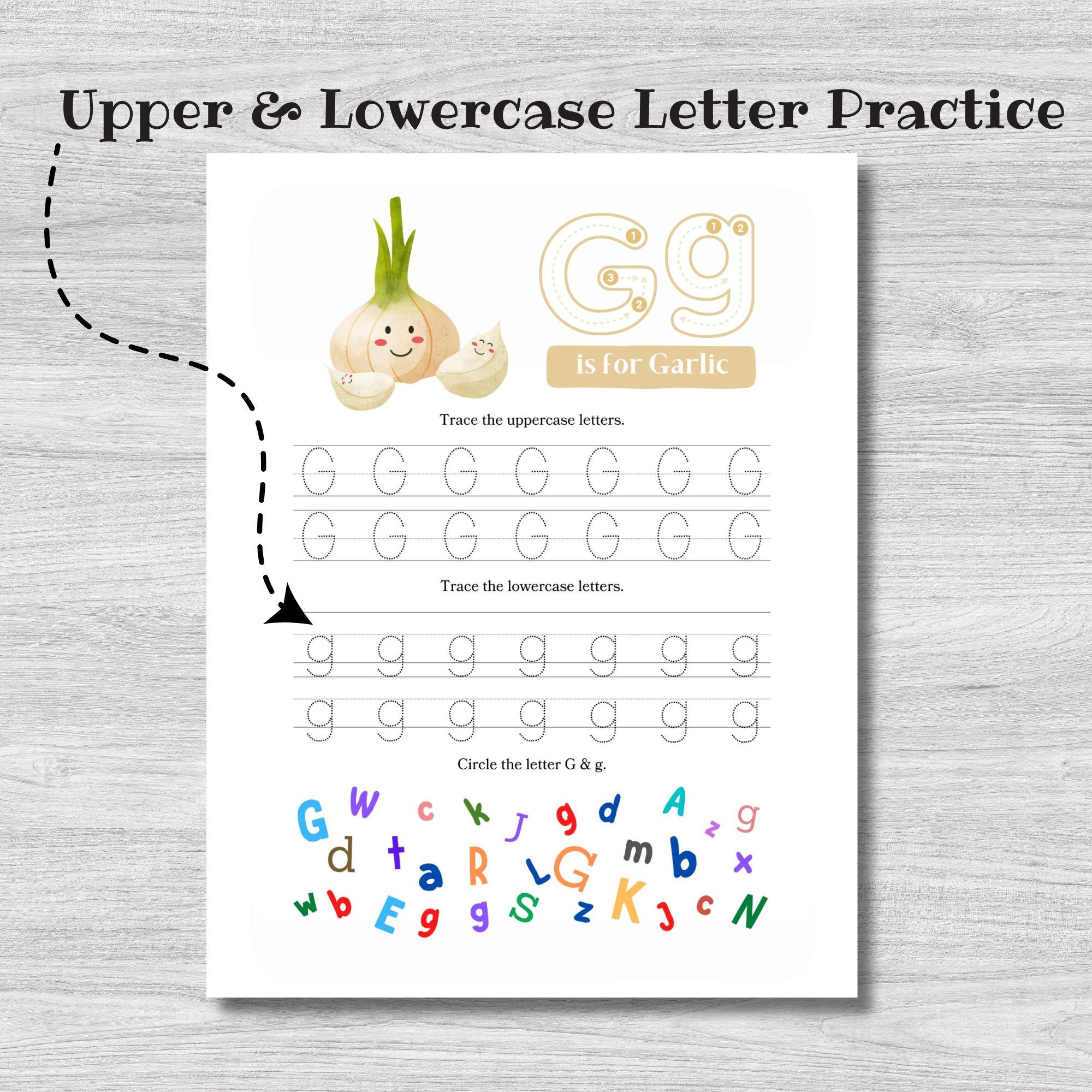 Alphabet Tracing Pages, ABC Trace for Kids, Upper and Lower Case ...