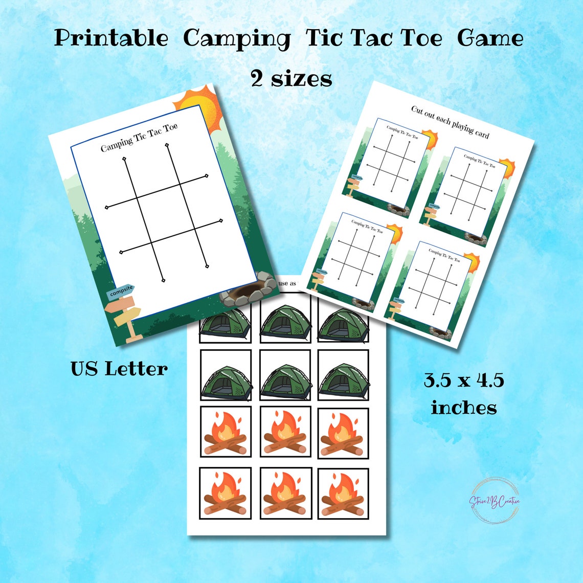 Printable Tic Tac Toe Game. Printable Game for Kids, Family Travel ...