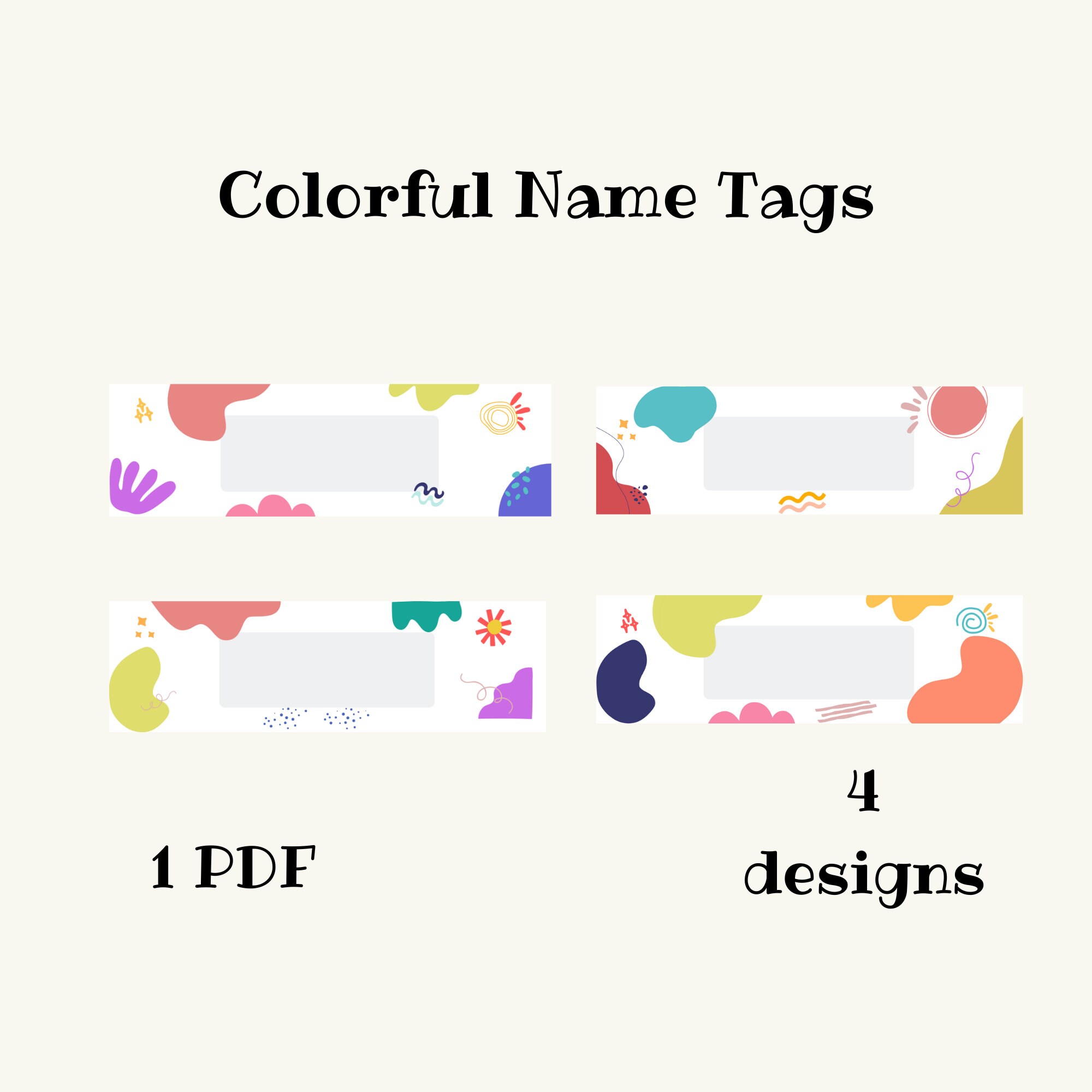 Colorful Name Tags, Classroom Name Tags, Cubby Labels, Colorful Label ...