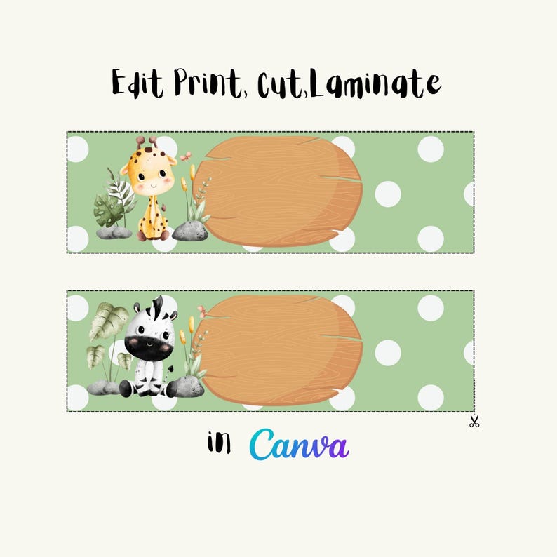 Editable Safari Animal Classroom Name Labels, Cubby Tags for Preschool ...
