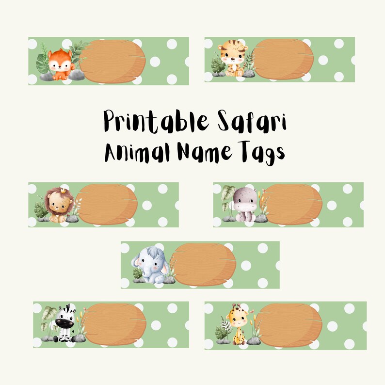 Safari Animal Classroom Decor Bundle, Editable Teacher Lists (digital ...