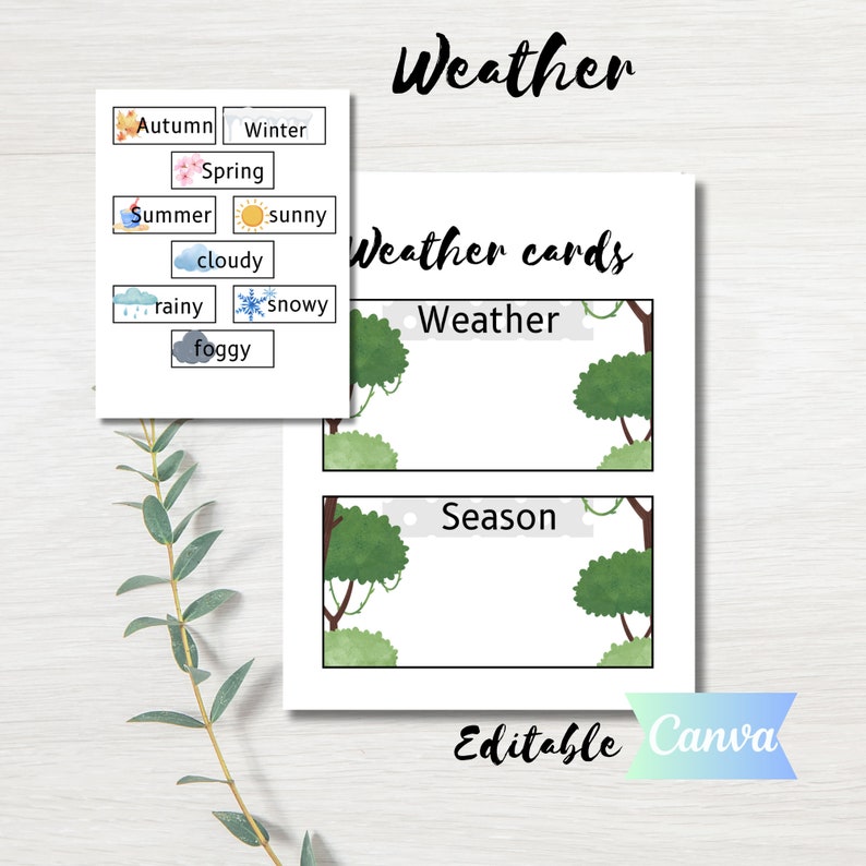Safari Classroom Calendar Decor, Pocket Chart,editable Canva Template ...