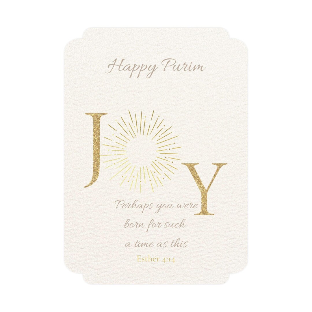 Happy Purim Postcard -1, 15, 30, and 45 Pcs, Purim Notecard, Jewish ...
