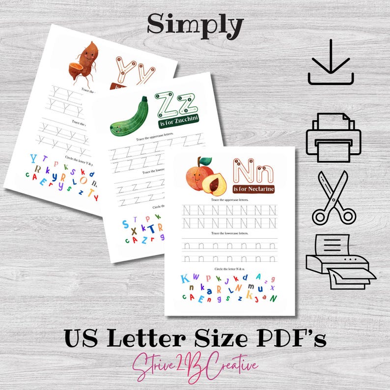 Alphabet Tracing Pages, ABC Trace for Kids, Upper and Lower Case ...