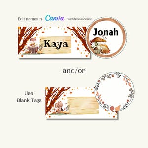 Editable Woodland Animal Classroom Name Tags, Cubby Tags for Preschool ...