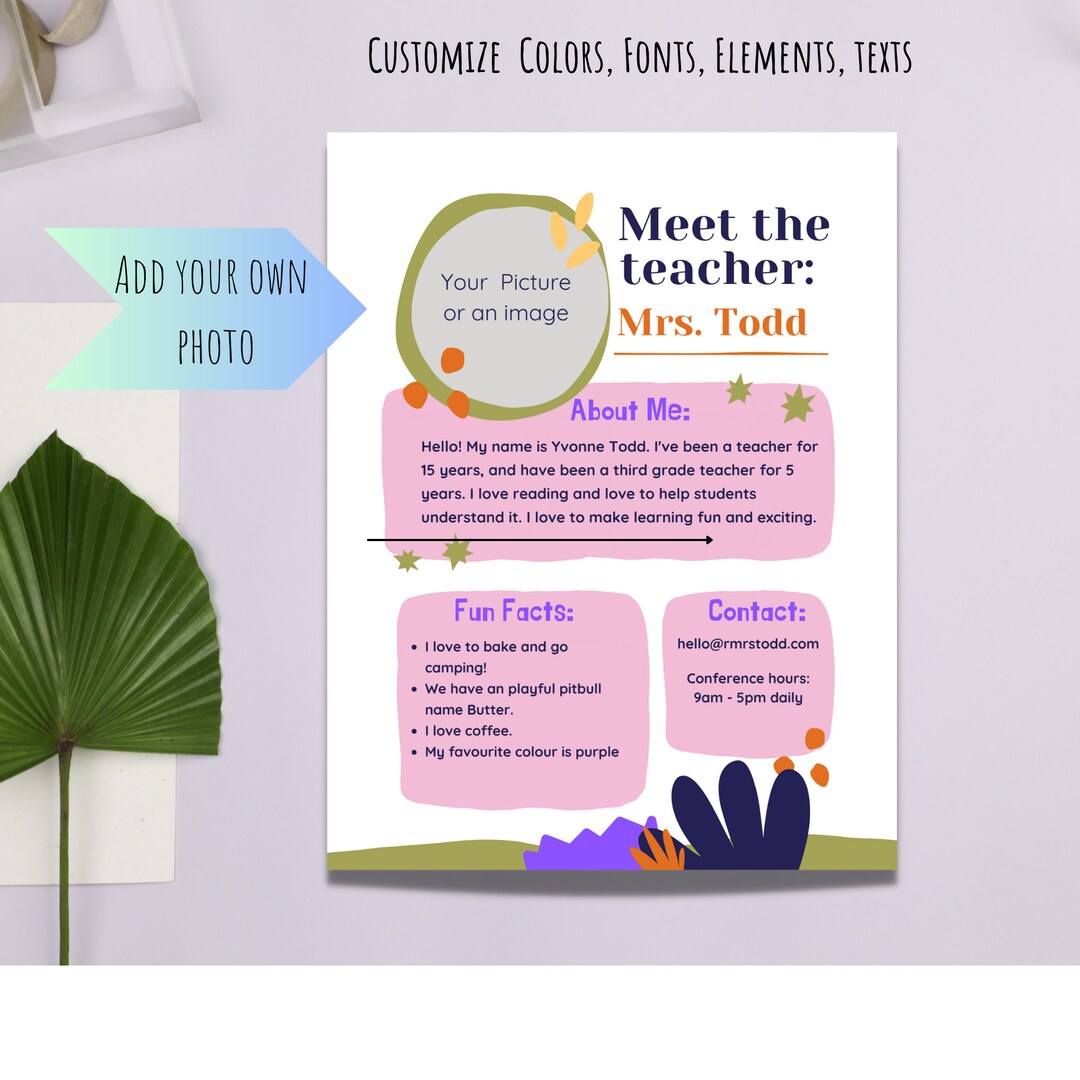 Editable Meet the Teacher Letter. Teacher Introduction Letter, New ...