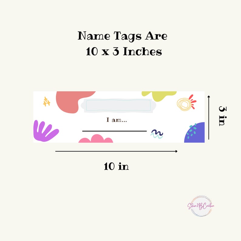 I Am Name Tags. Printable Student Affirmation Name Tag, Desktop, Cubby ...